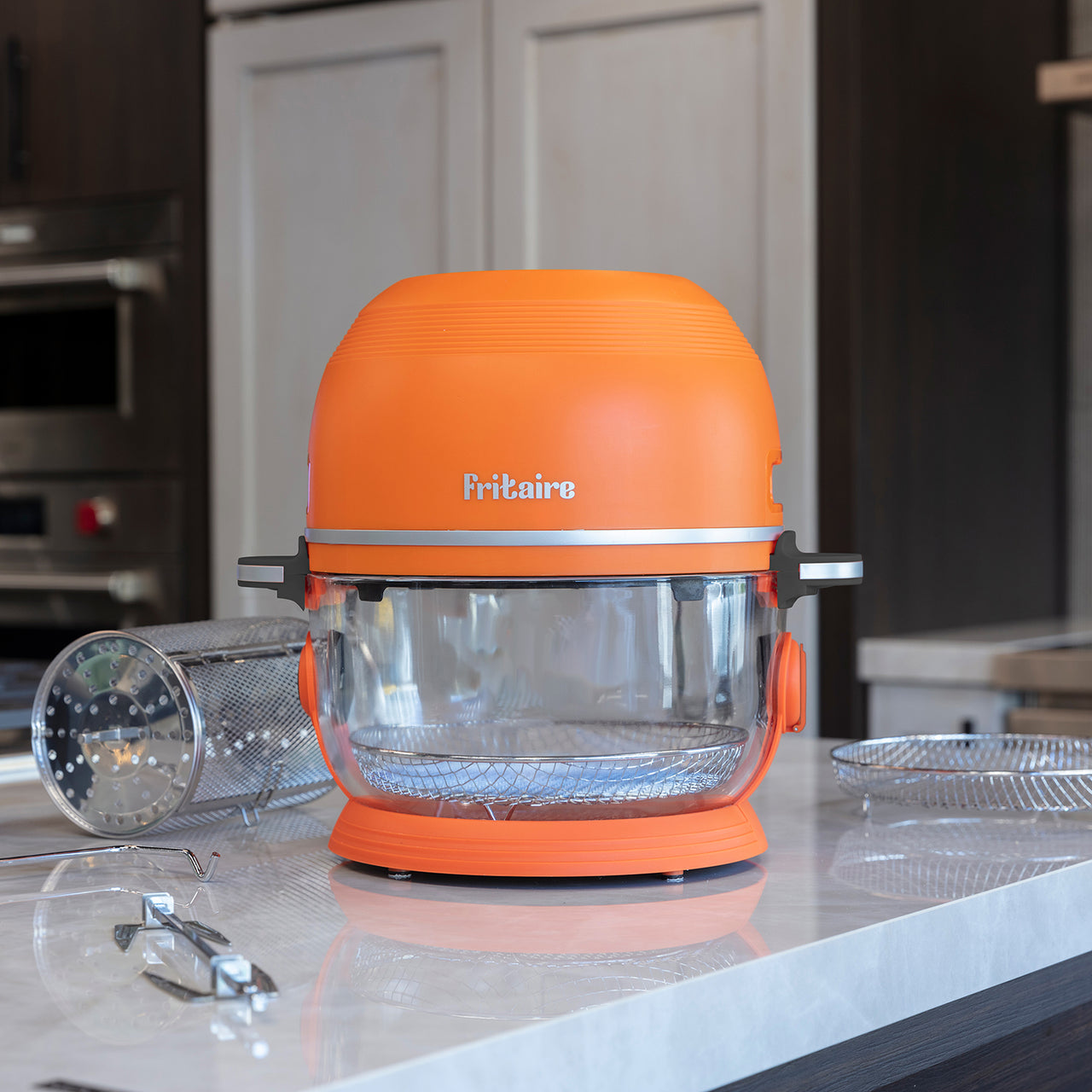The Self-Cleaning Non-Toxic Air Fryer, Orange | Fritaire!